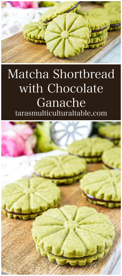 Matcha Shortbread with Chocolate Ganache - Tara's Multicultural Table