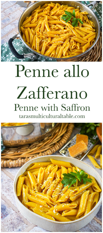 Penne allo Zafferano (Penne with Saffron) - Tara's Multicultural Table