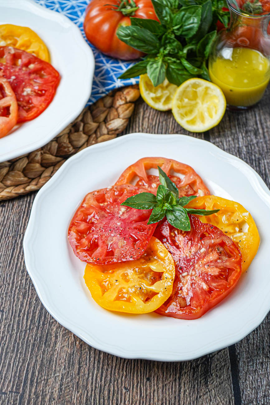 Tomato Salad with Lemon Dijon Dressing - Tara's Multicultural Table