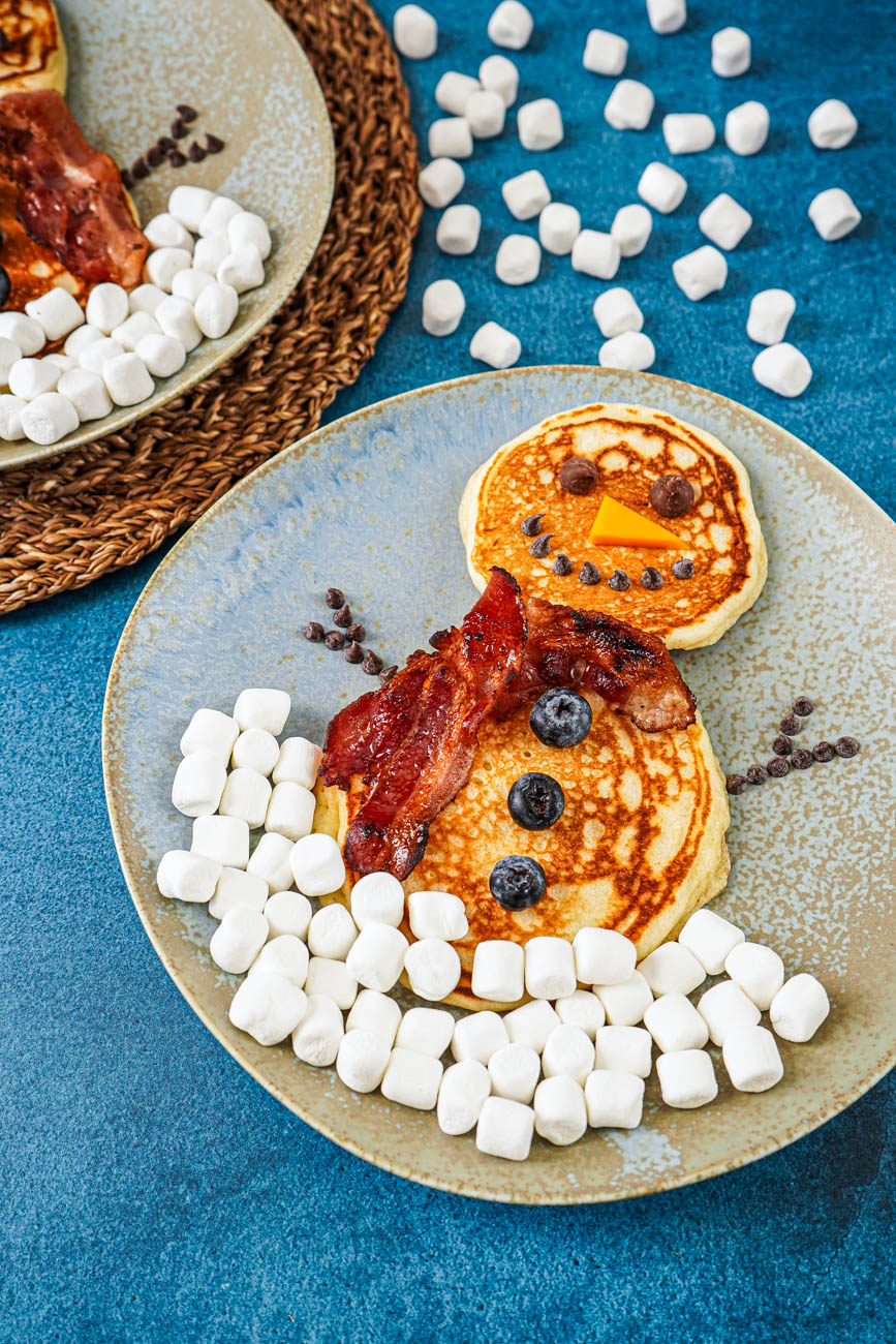Snowman Pancakes - Tara's Multicultural Table