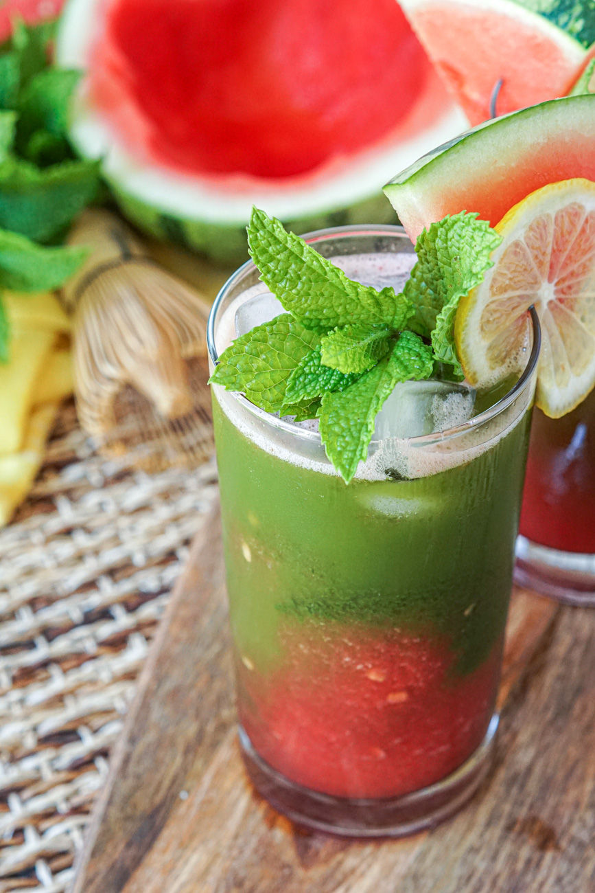 Iced Watermelon Matcha - Tara's Multicultural Table