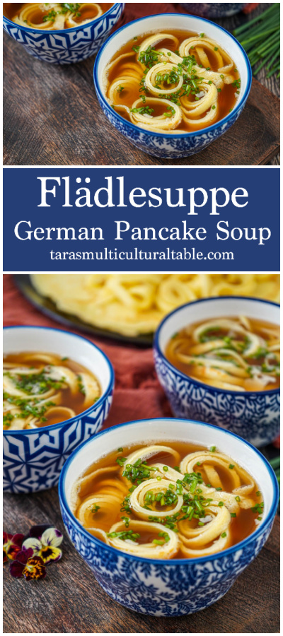 Flädlesuppe (German Pancake Soup) - Tara's Multicultural Table