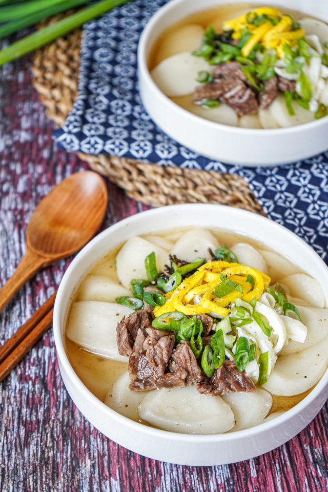 Tteokguk (Korean Rice Cake Soup) - Tara's Multicultural Table