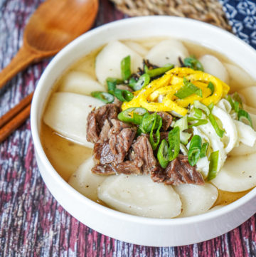 Tteokguk (Korean Rice Cake Soup) - Tara's Multicultural Table
