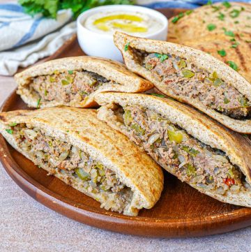 Hawawshi (Egyptian Meat Stuffed Bread) - Tara's Multicultural Table