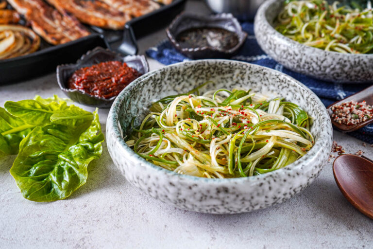 Pajeori (Korean Green Onion Salad) - Tara's Multicultural Table