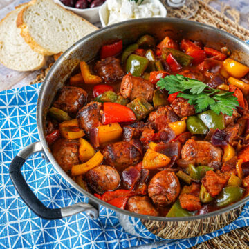 Spetzofai (Greek Sausage and Peppers) and Mosaic District - Tara's ...
