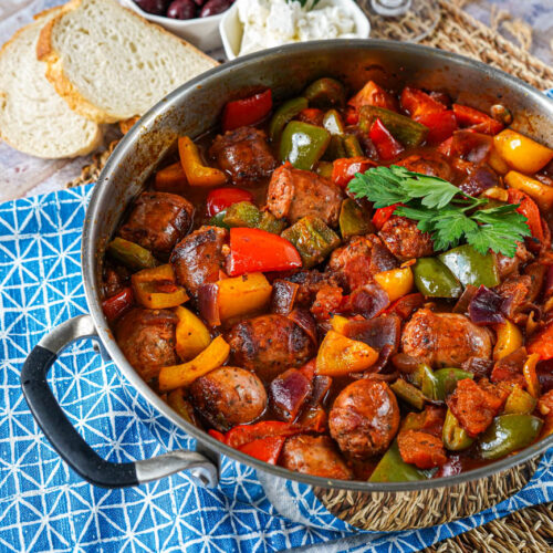 Spetzofai (Greek Sausage and Peppers) and Mosaic District - Tara's ...