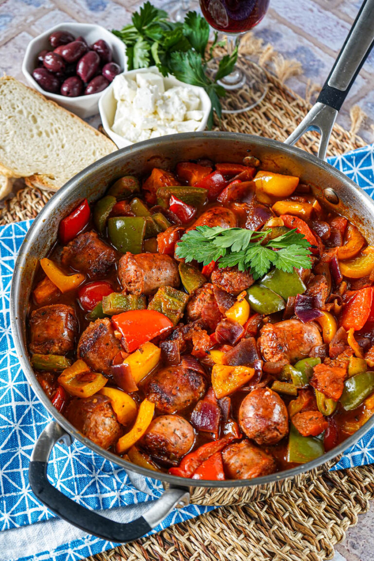 Spetzofai (Greek Sausage and Peppers) and Mosaic District - Tara's ...