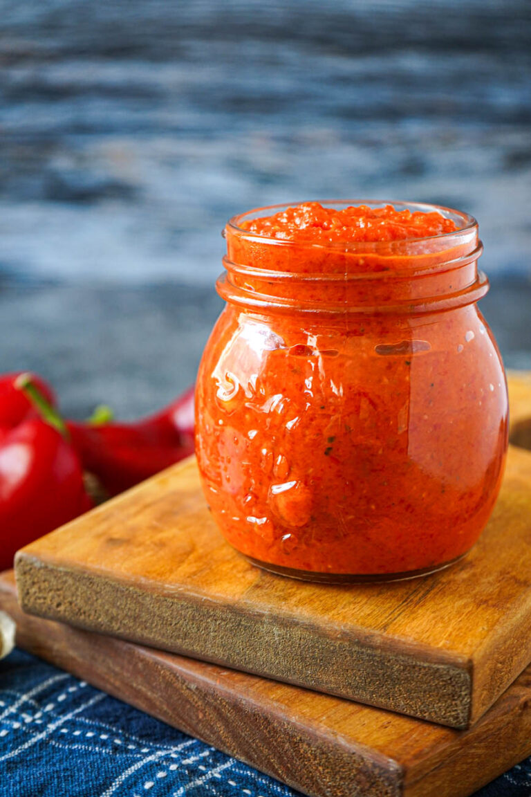 Ajvar (Balkan Roasted Red Pepper Spread) - Tara's Multicultural Table