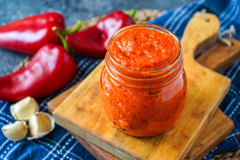 Ajvar (Balkan Roasted Red Pepper Spread) - Tara's Multicultural Table