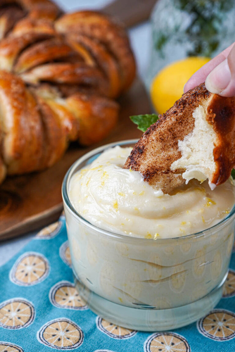Sweet Lemon Cream Dip and Beautiful Bread - Tara's Multicultural Table